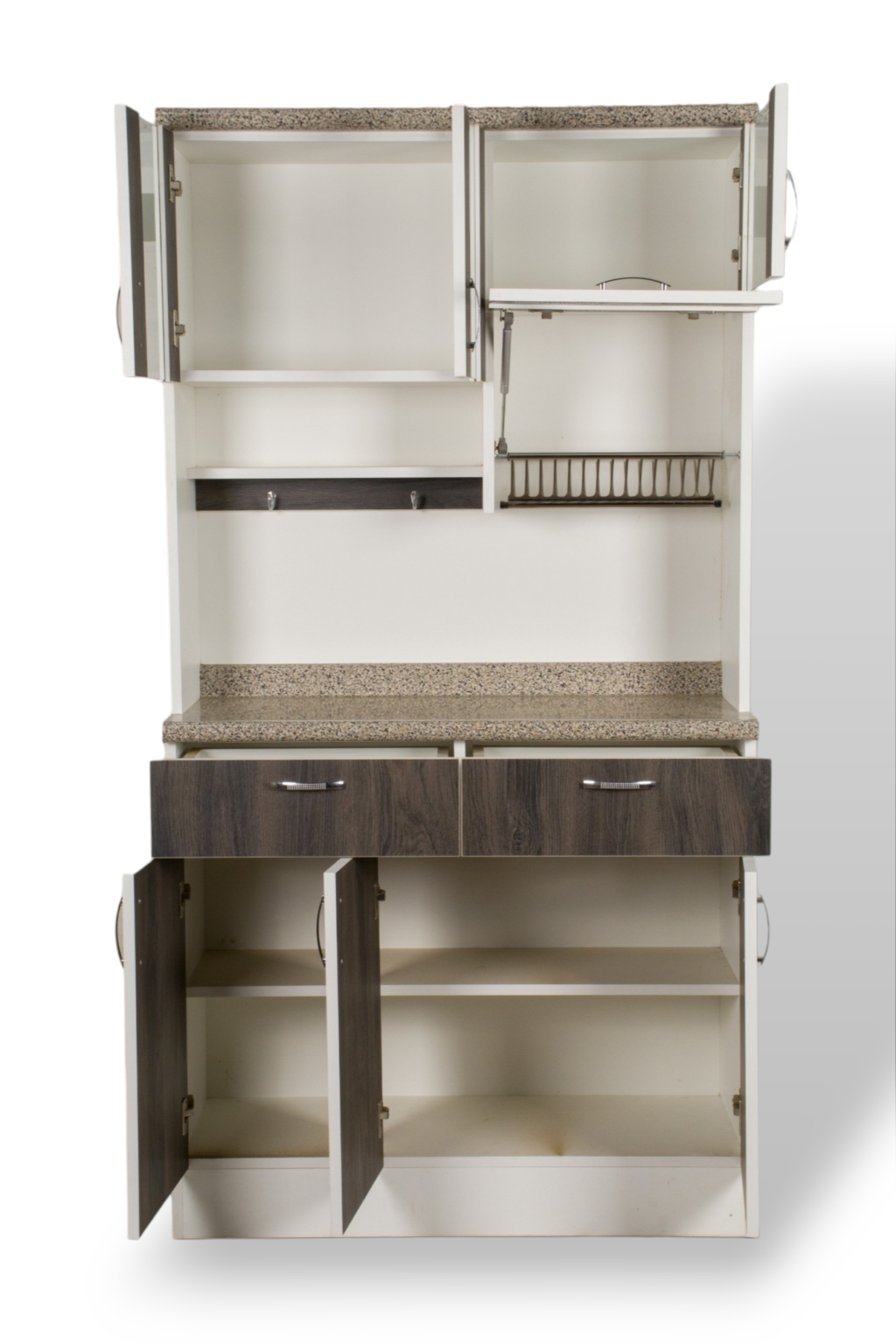 REPOSTERO DE 100CM + LAVAVAJILLAS – COLOR CARBON - Macrumo